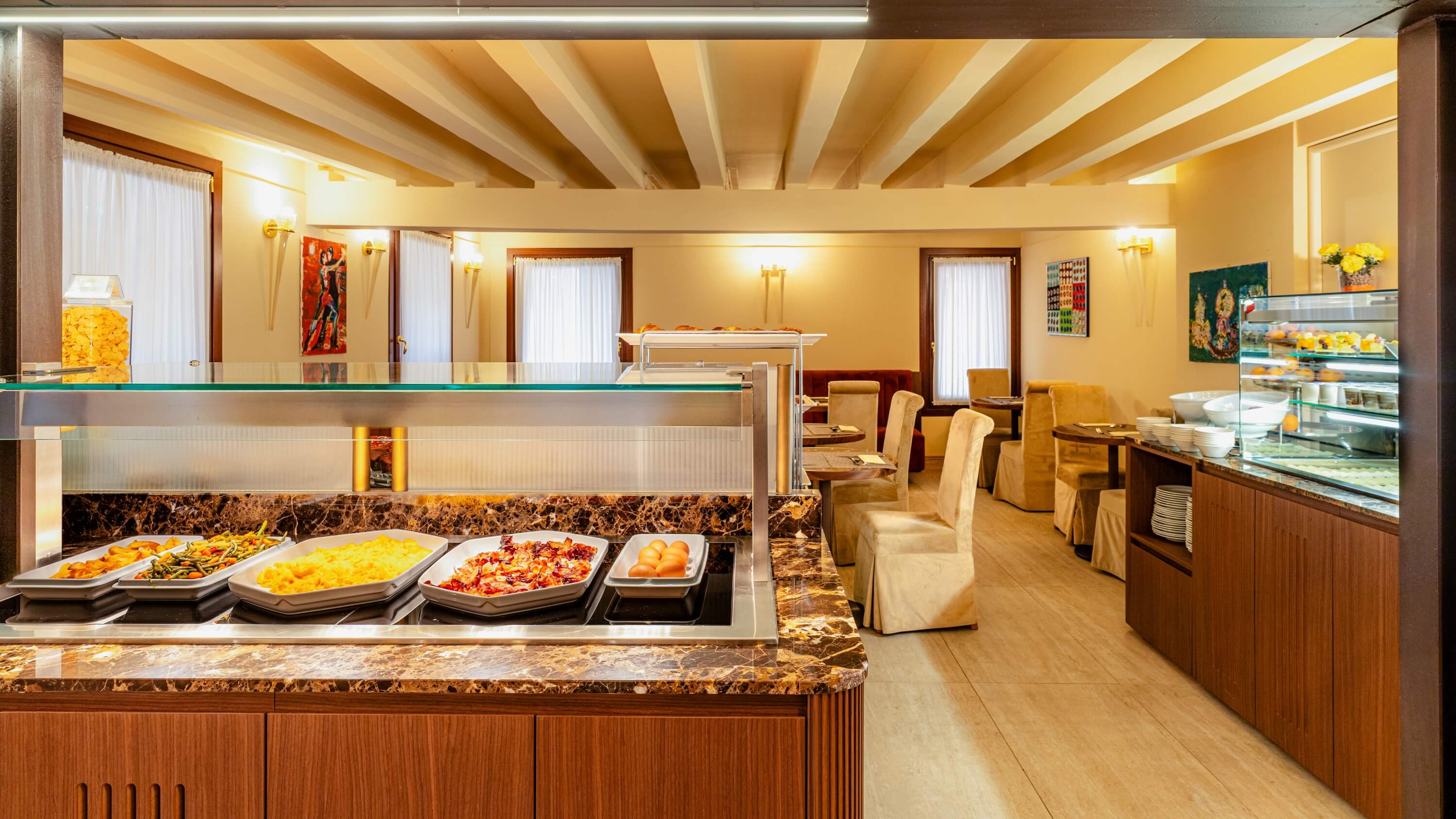 Colazione a buffet di All'Angelo Art Hotel Venezia, anche per celiaci