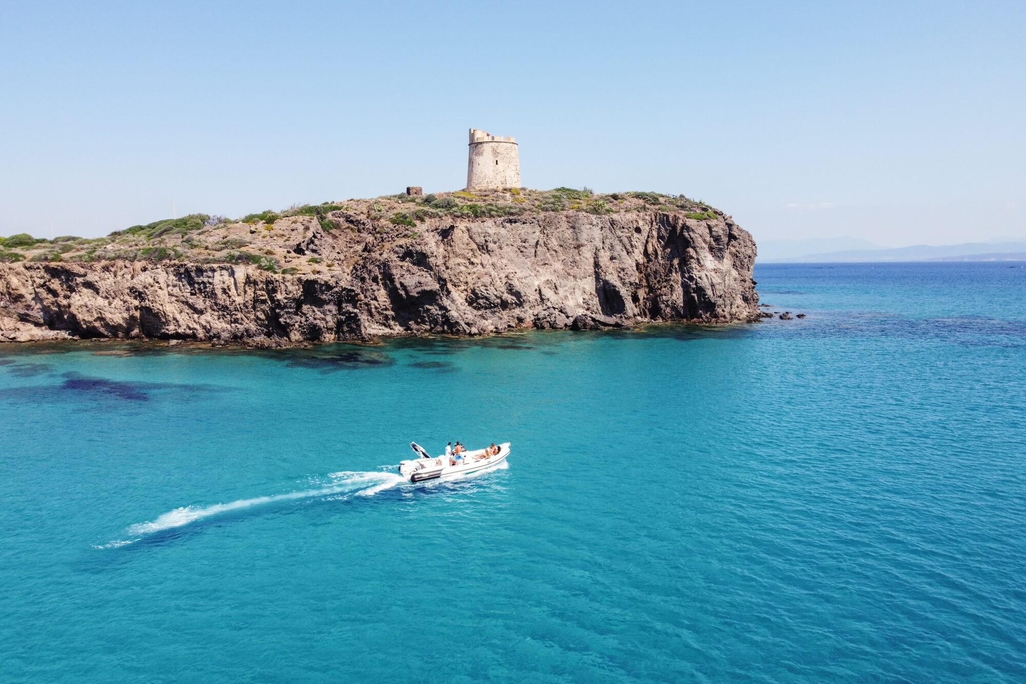 Rundfahrt um die Insel Sant'Antioco oder San Pietro im Schlauchboot